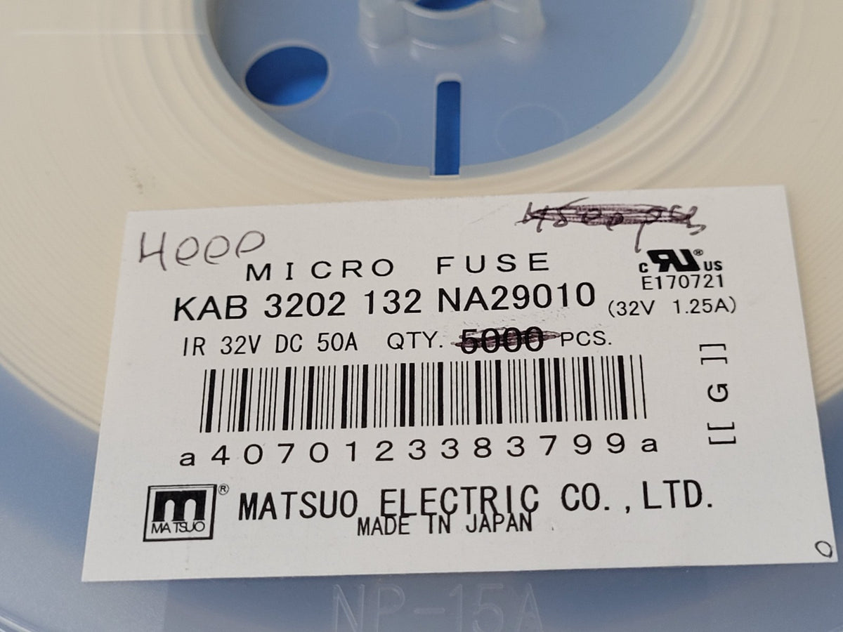 (25 PCS) KAB3202132NA29010 MATSUO ELECTRIC Fuse Chip 1.25A 24V 2-Pin S ...
