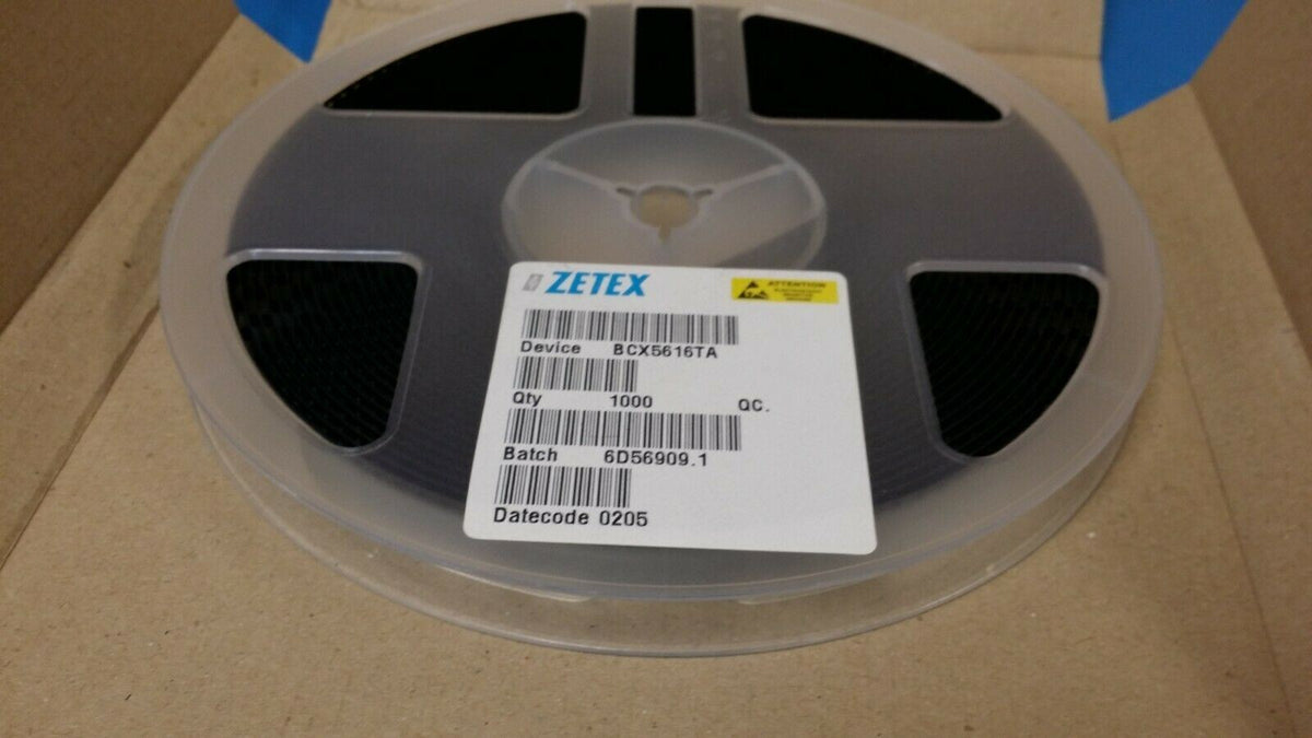(1000 PCS) BCX5616TA ZETEX Trans GP BJT NPN 80V 1A 4-Pin(3+Tab) SOT-89 ...