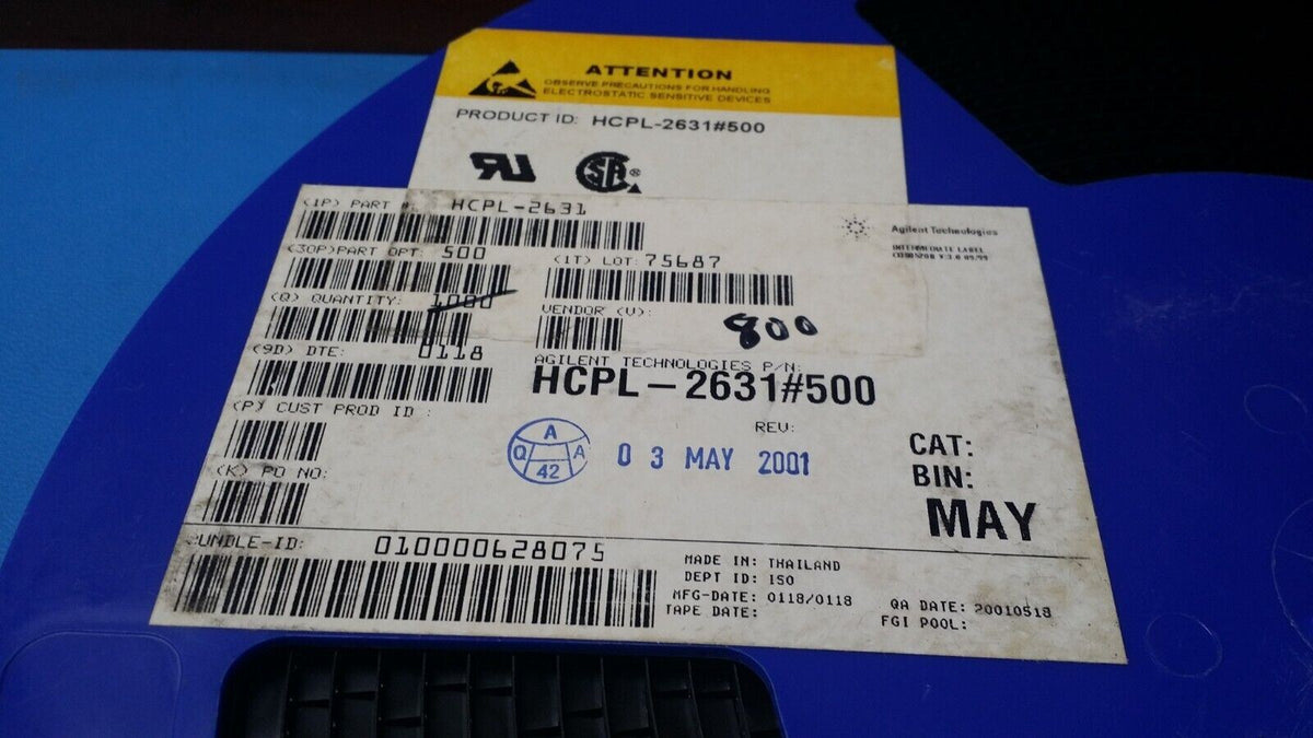 (100) HCPL2631 AGILENT Optocoupler Logic-Out Open Collector DC-IN 2-CH ...